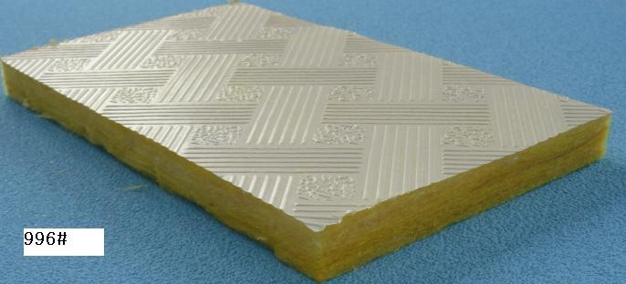 Yellow Acoustical Glass Wool Ceiling Tiles For Commercial Buildings