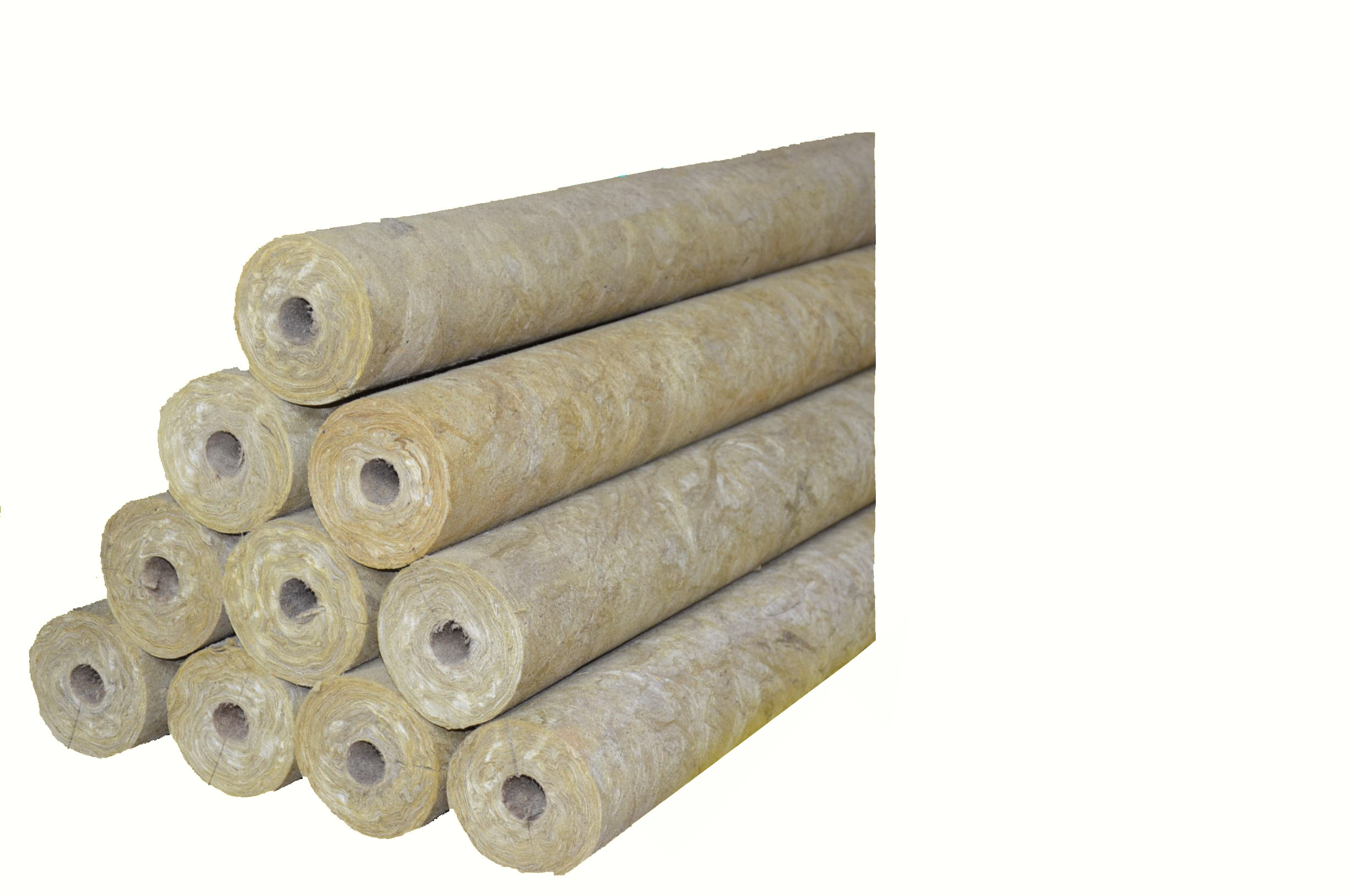 High Temp Pipe Insulation stonewool Soundproof , Rigid stonewool Pipe Cover